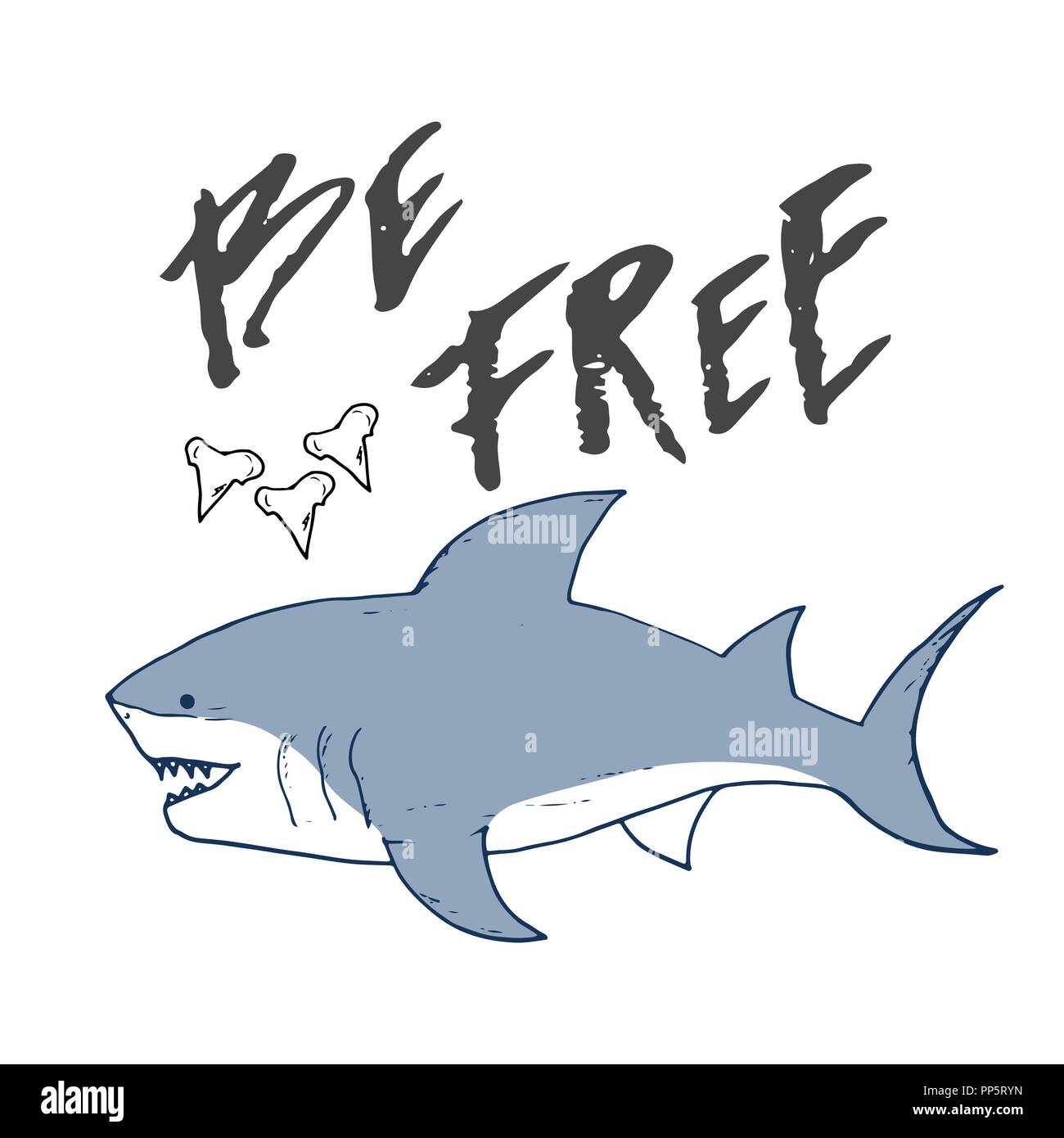 Shark bite outline Cut Out Stock Images & Pictures - Alamy