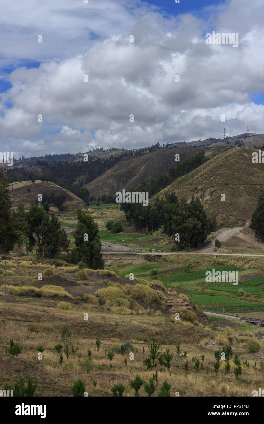 roadside view on the landscape of ecuador Stock Photo - Alamy
