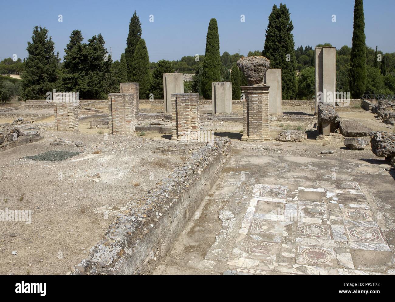 Spain. Italica. Roman city founded c. 206 BC. Domus of the Exedra ...