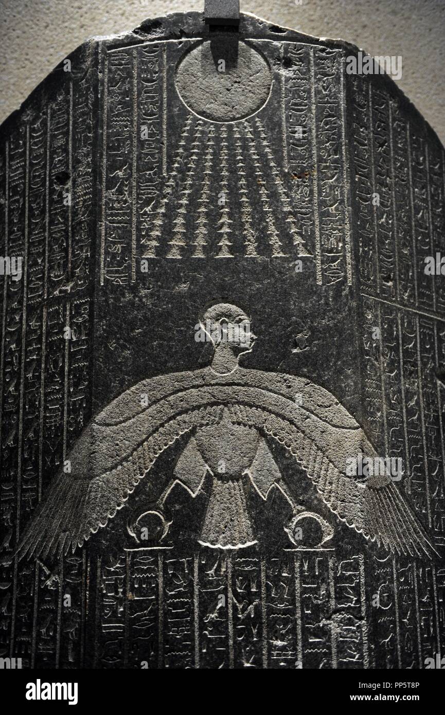 Djehapimu sarcophagus lid. High Royal official. Late Period. 746-332 BC ...
