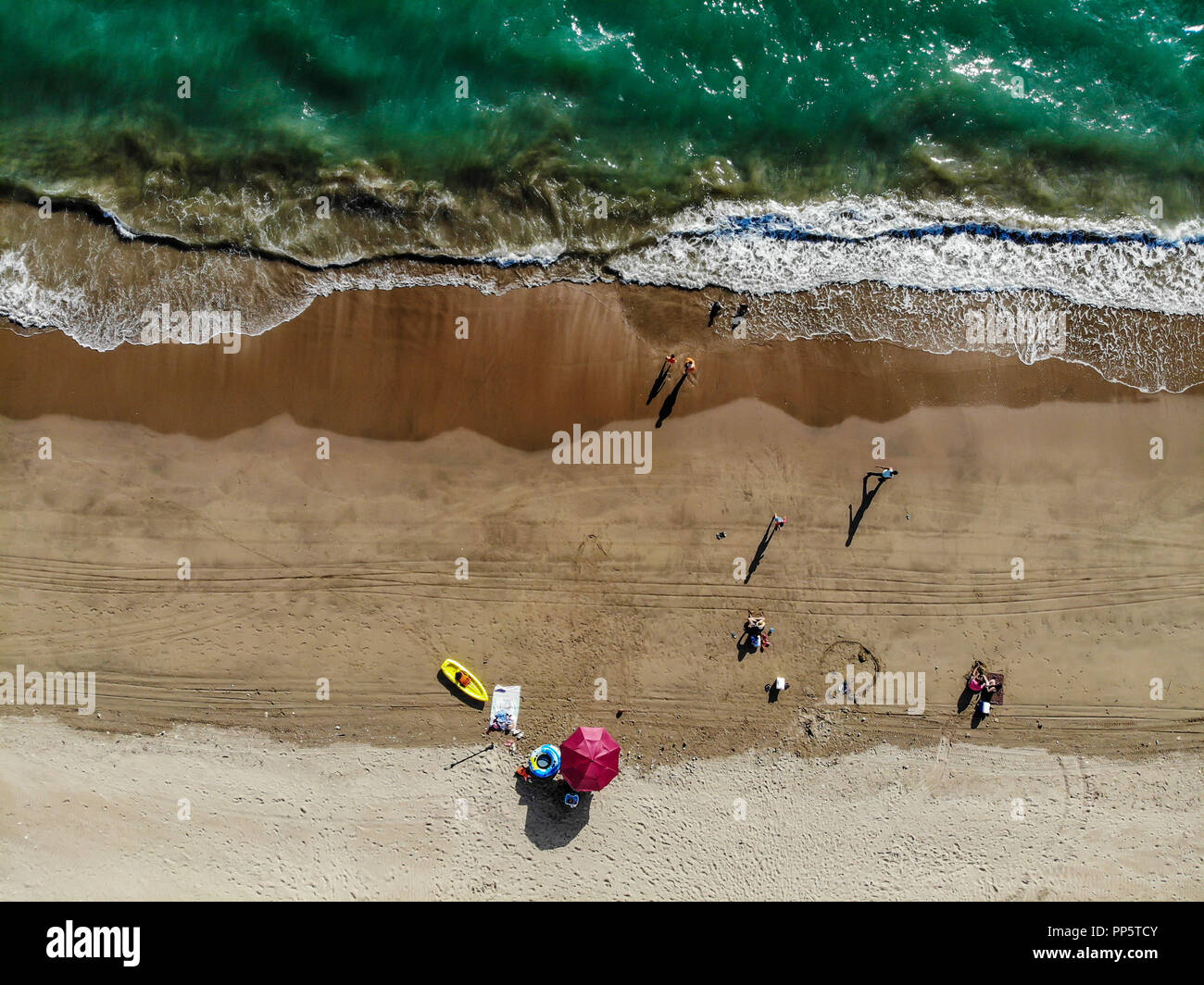 Aerial view of Kino Bay in Sonora, Mexico. Beach. Tourist destination ...
