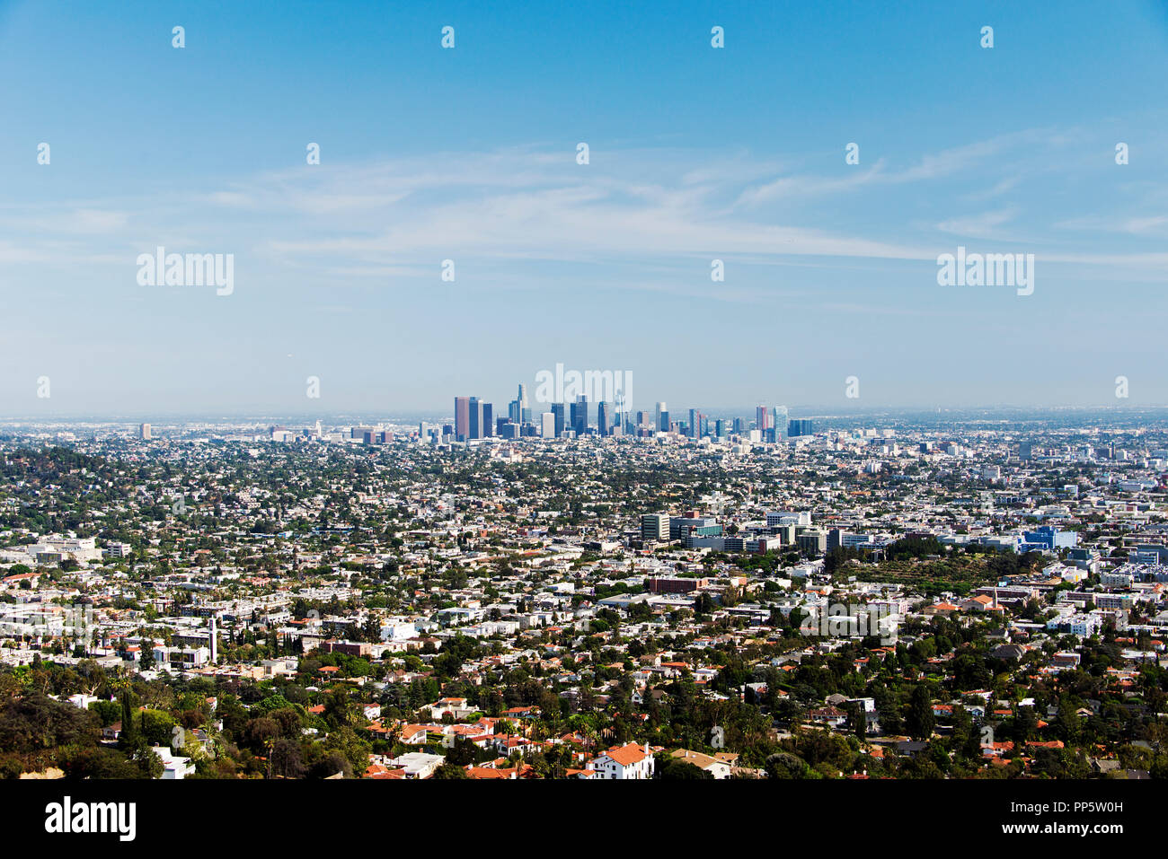 Ariel view of Los Angeles, California in summer time Stock Photo - Alamy