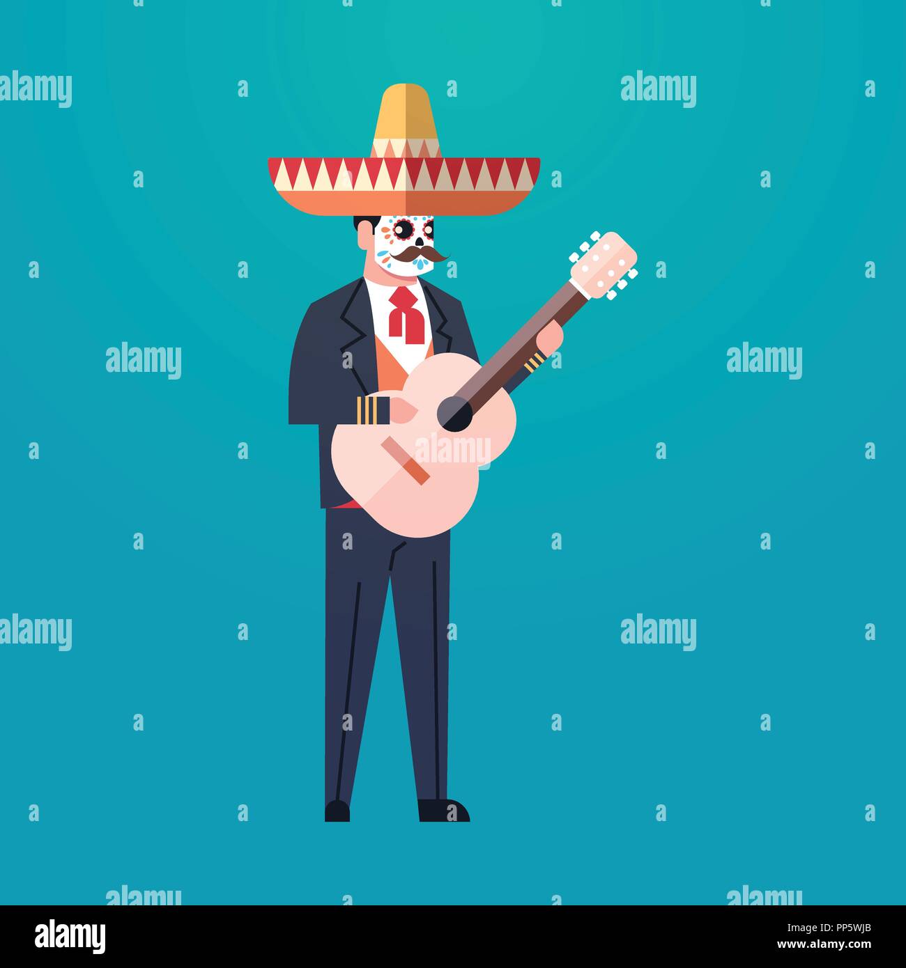 Halloween man with guitar Stock Vector Images - Alamy