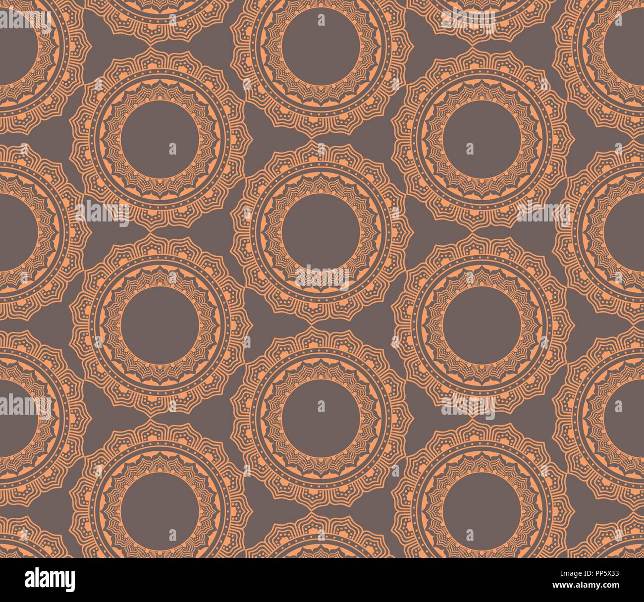 seamless pattern with indian vintage floral ornament flat Stock Vector ...
