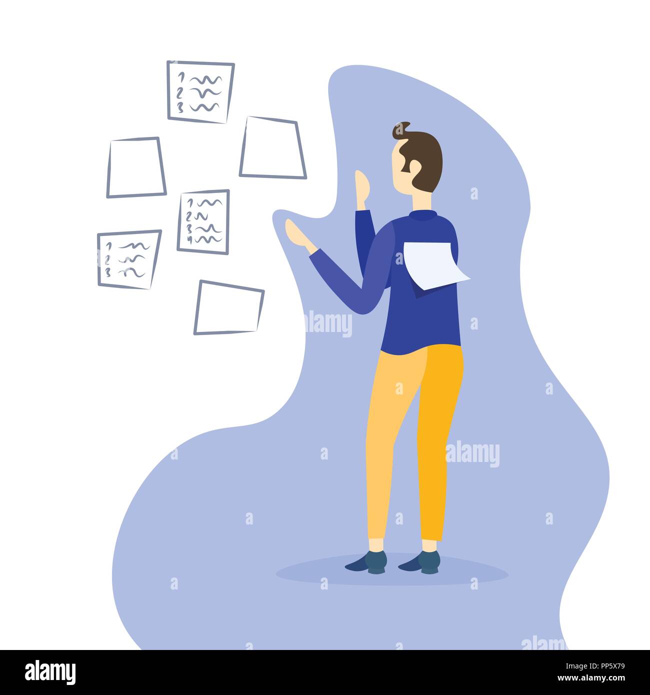 businessman planning schedule making notes time management concept ...