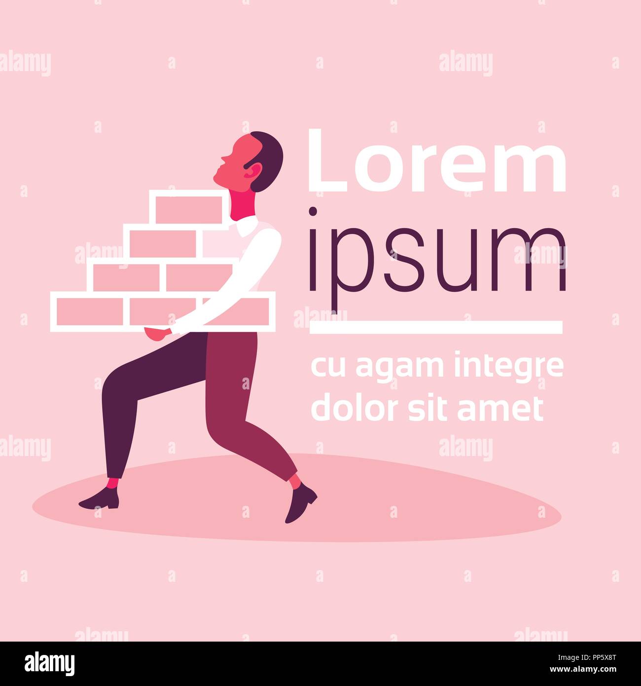 Illustration man carrying target Stock Vector Images - Alamy