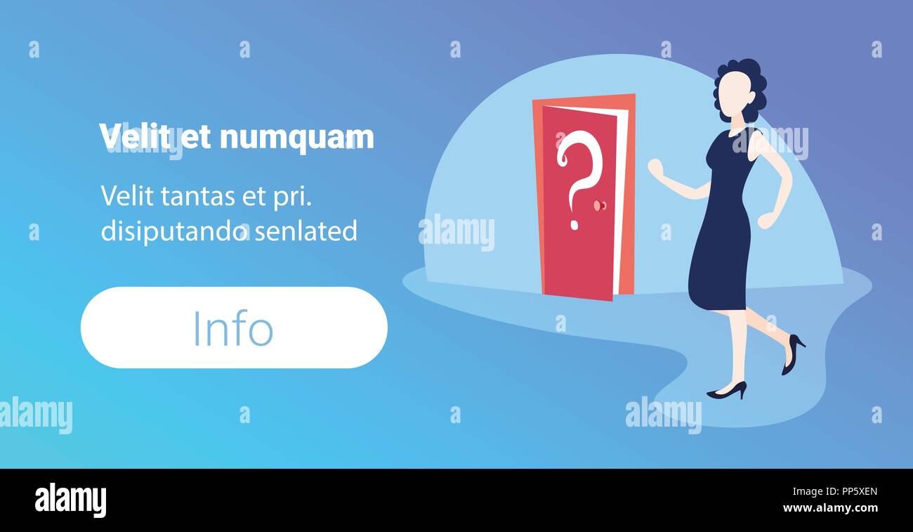 confused businesswoman thinking question marks what's next concept ...