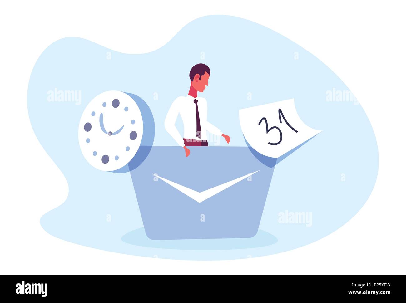 businessman office worker time management concept business man project ...