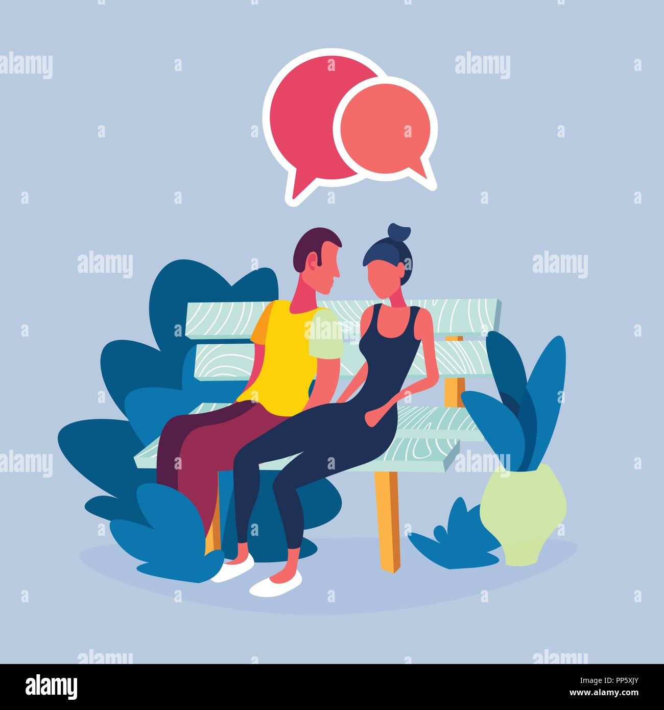 Combined bench Stock Vector Images - Alamy