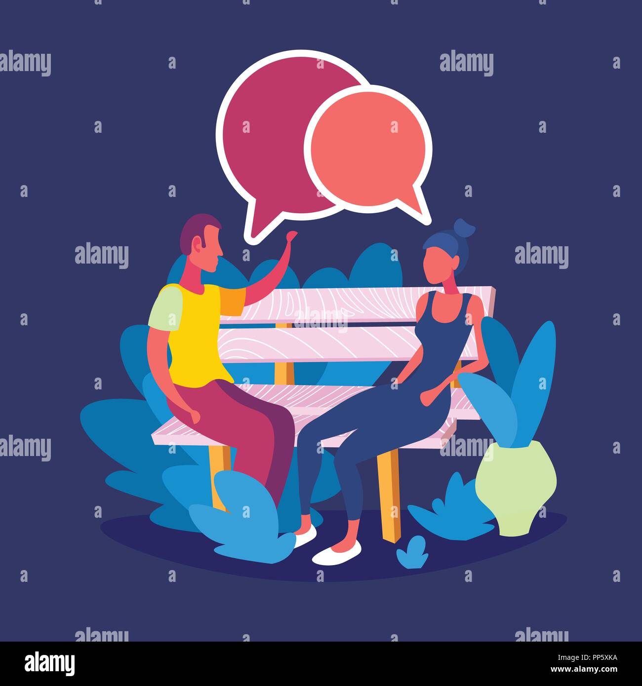 Combined bench Stock Vector Images - Alamy