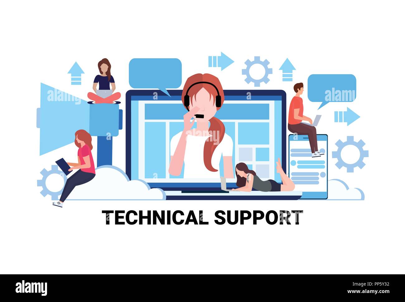 businessman woman call center workers headphones operator technical support concept online ...