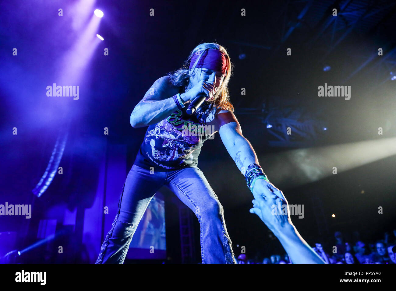 Music Artist POISON performs in Raleigh, North Carolina as part of ...
