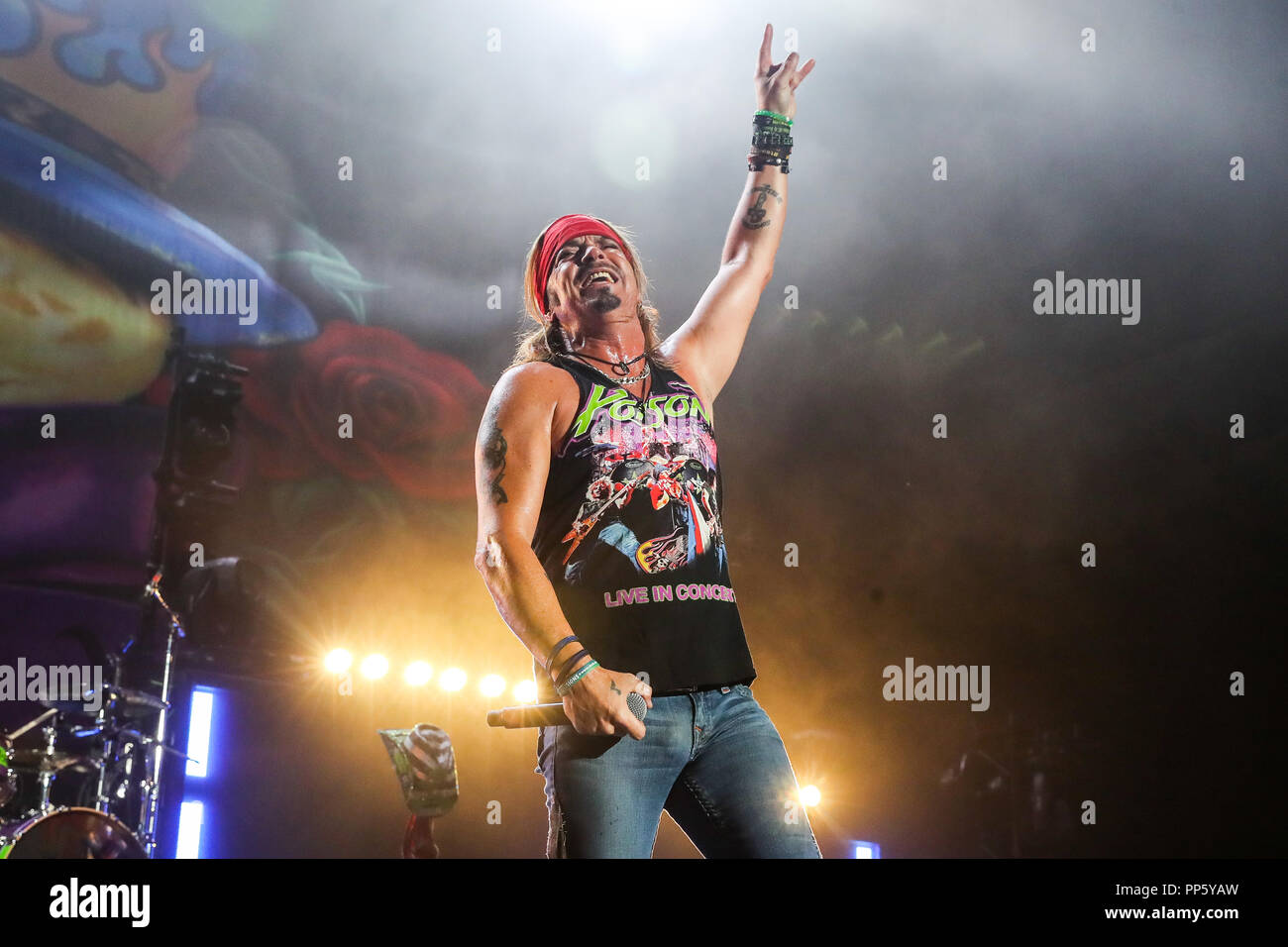 Music Artist POISON performs in Raleigh, North Carolina as part of ...
