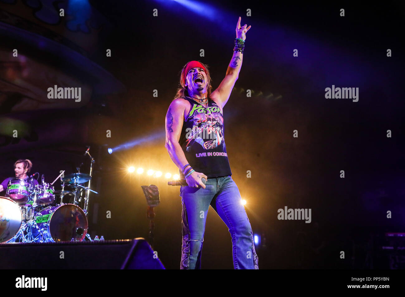 Music Artist POISON performs in Raleigh, North Carolina as part of ...