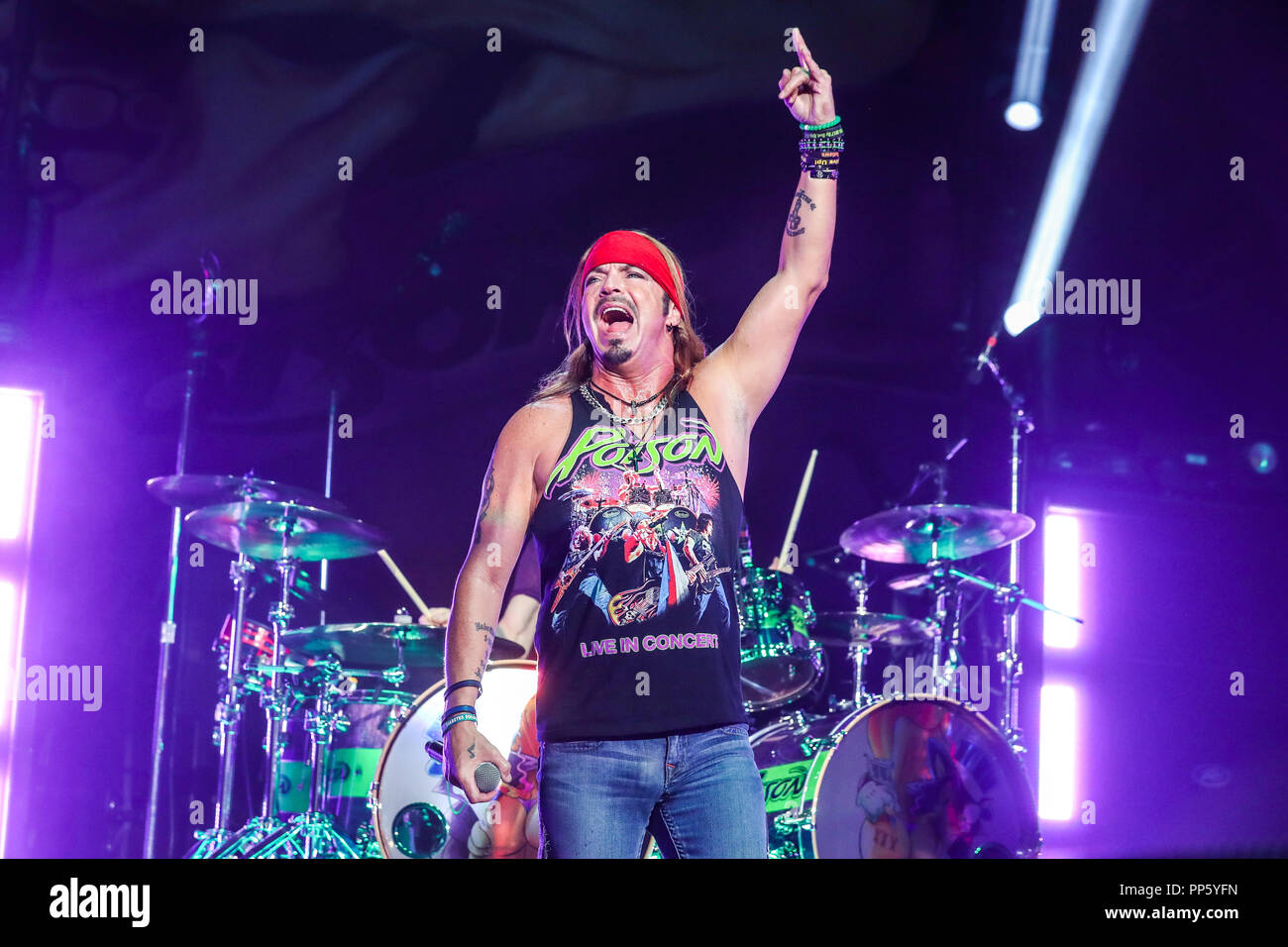 Music Artist POISON performs in Raleigh, North Carolina as part of ...