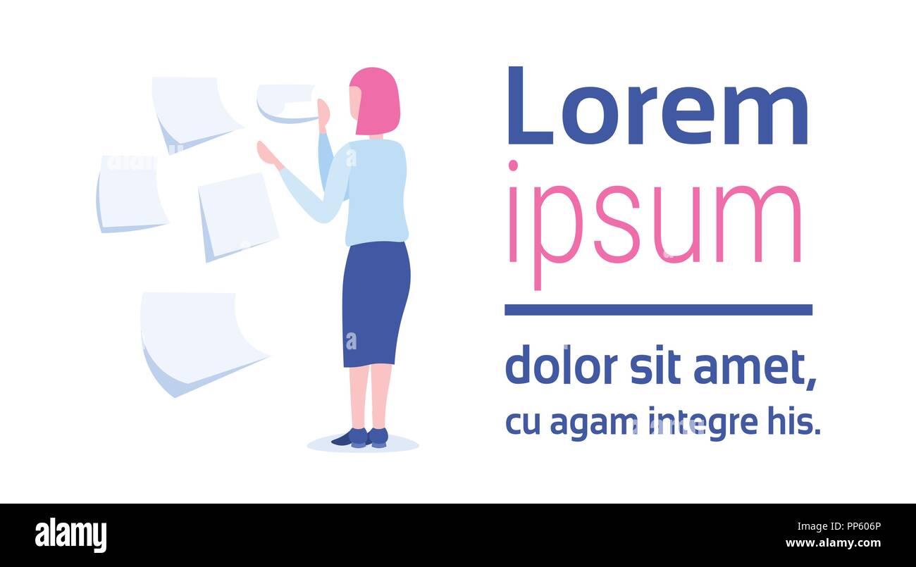 businesswoman planning schedule making notes time management concept ...