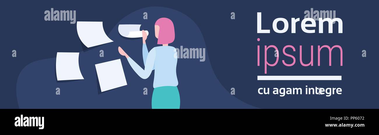 businesswoman planning schedule making notes time management concept ...