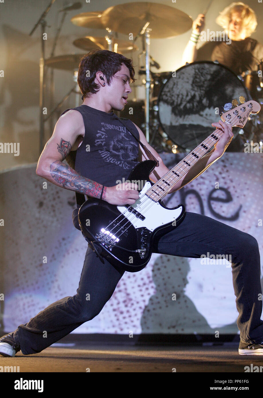 Michael Way with My Chemical Romance performs in concert at the Sound ...