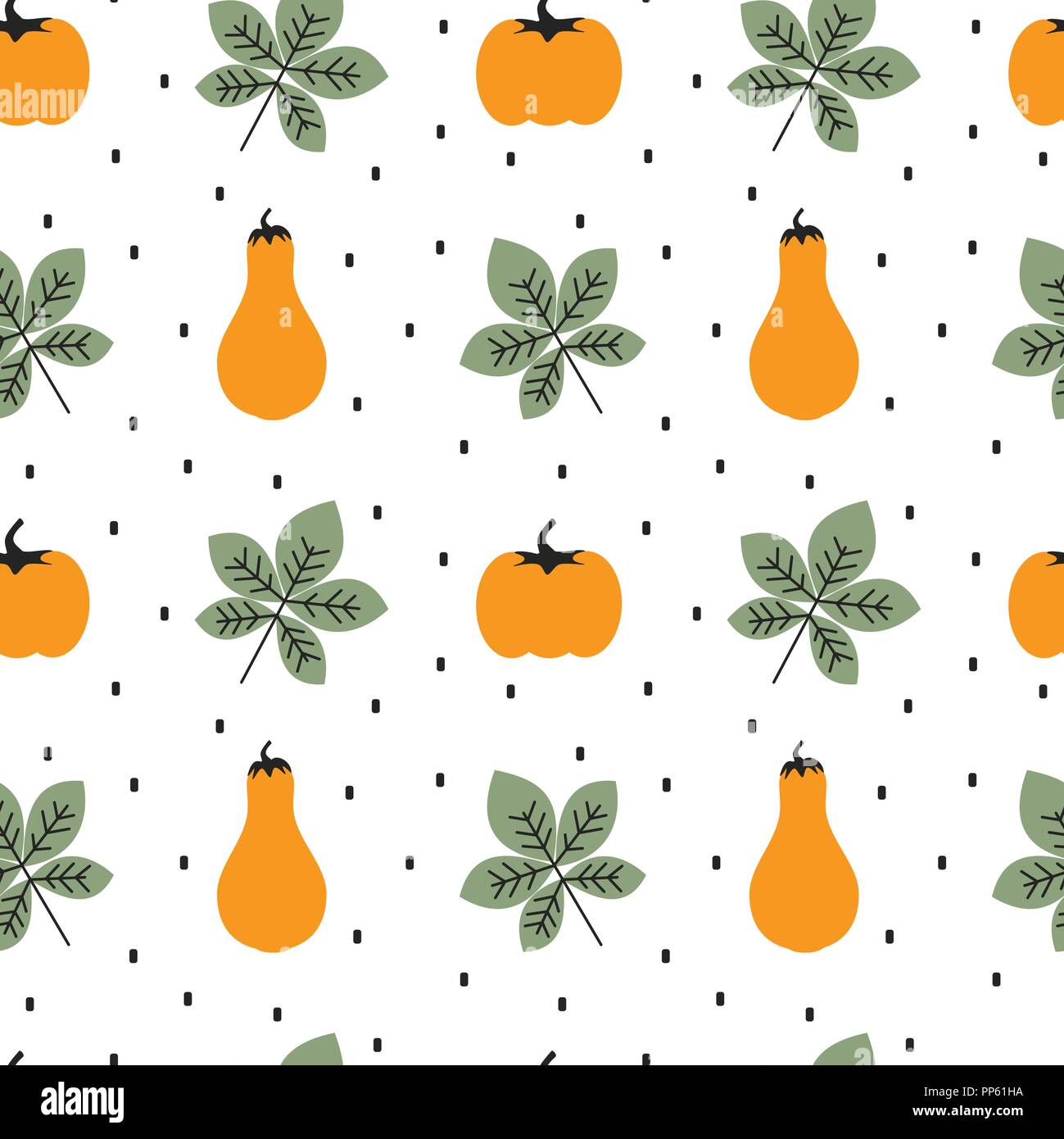 cute autumn fall seamless vector pattern background illustration with ...