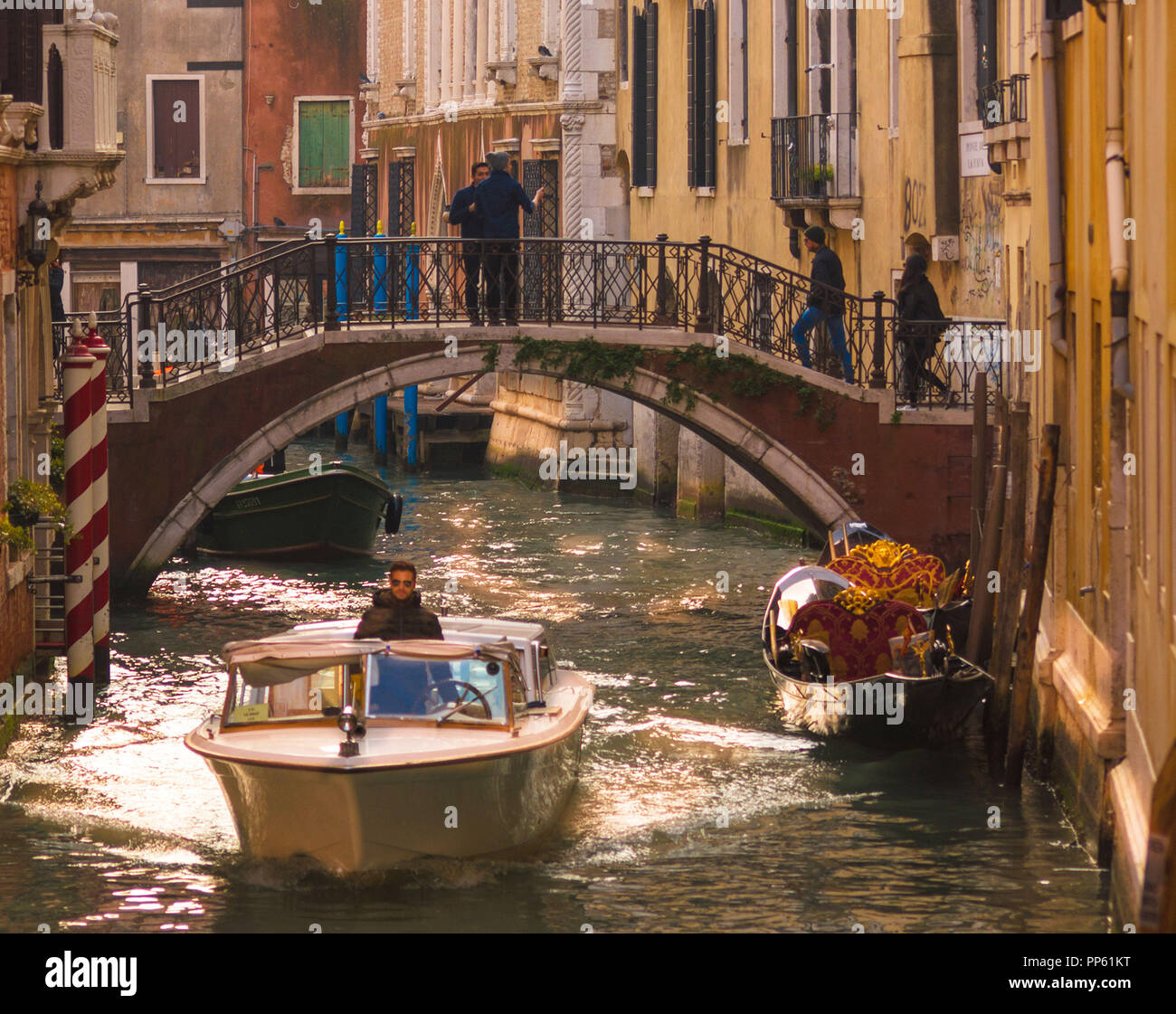 Speed boat in Venice Stock Photo - Alamy