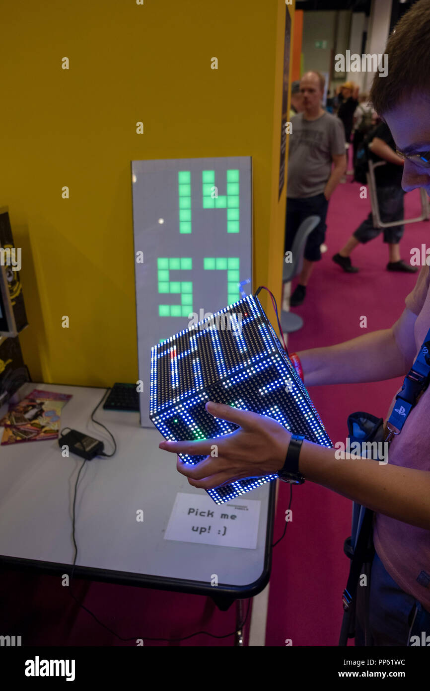 led dice labyrinth game at the world's largest trade fair for computer ...
