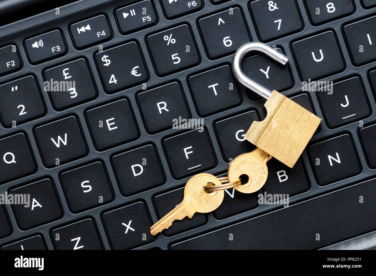 Cyber security concept opening padlocks hi-res stock photography and ...