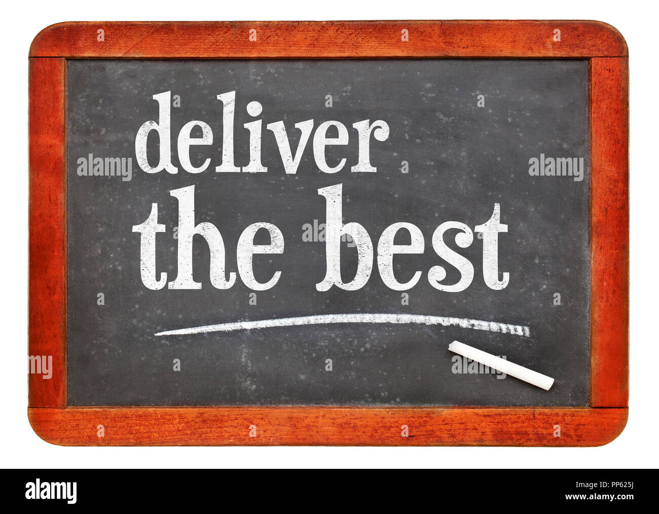 Deliver the best inspiraitonal reminder - white chalk text on a vintage ...