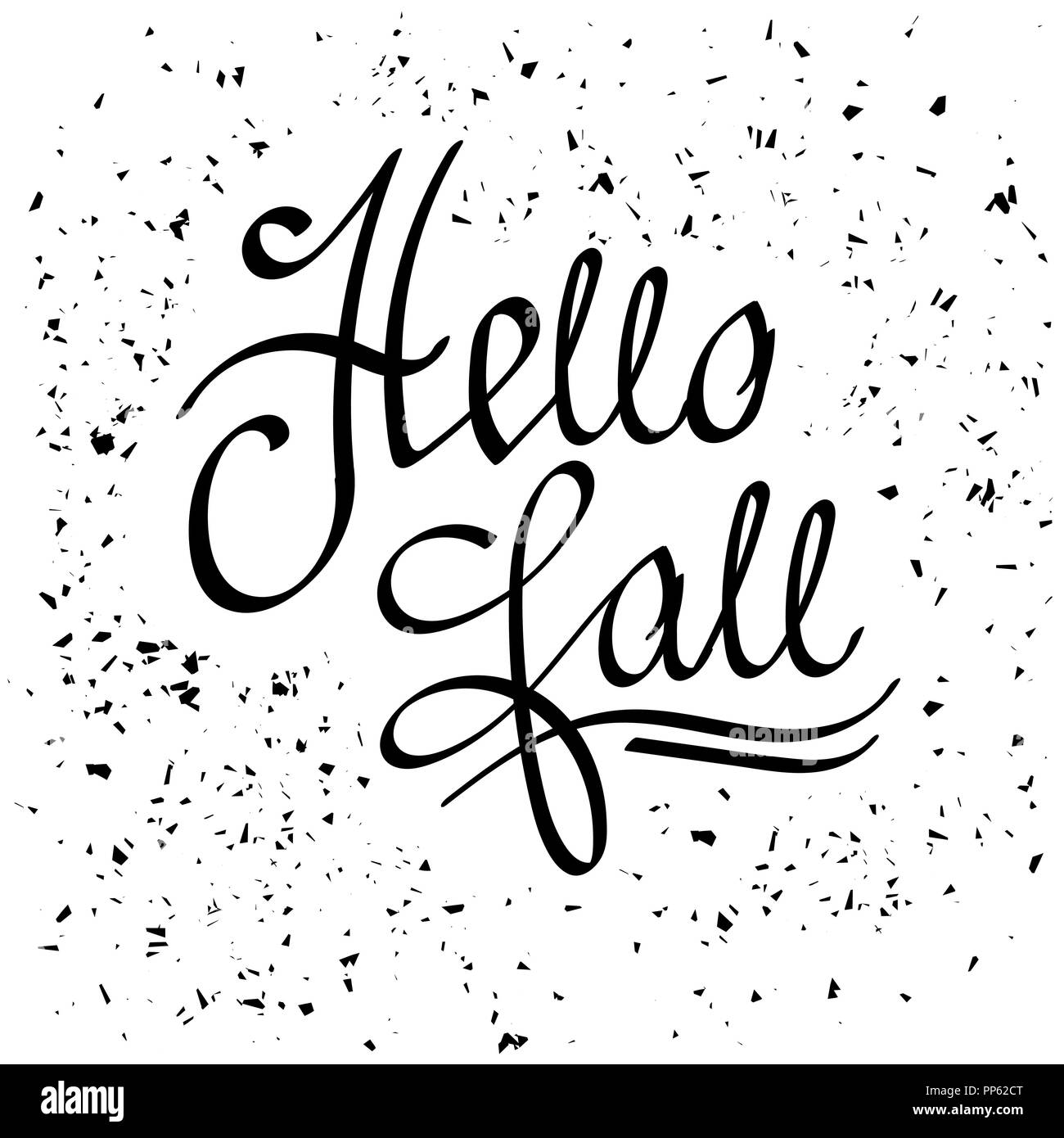 Hello Fall Calligraphy. Seasonal Lettering Stock Vector Image & Art - Alamy