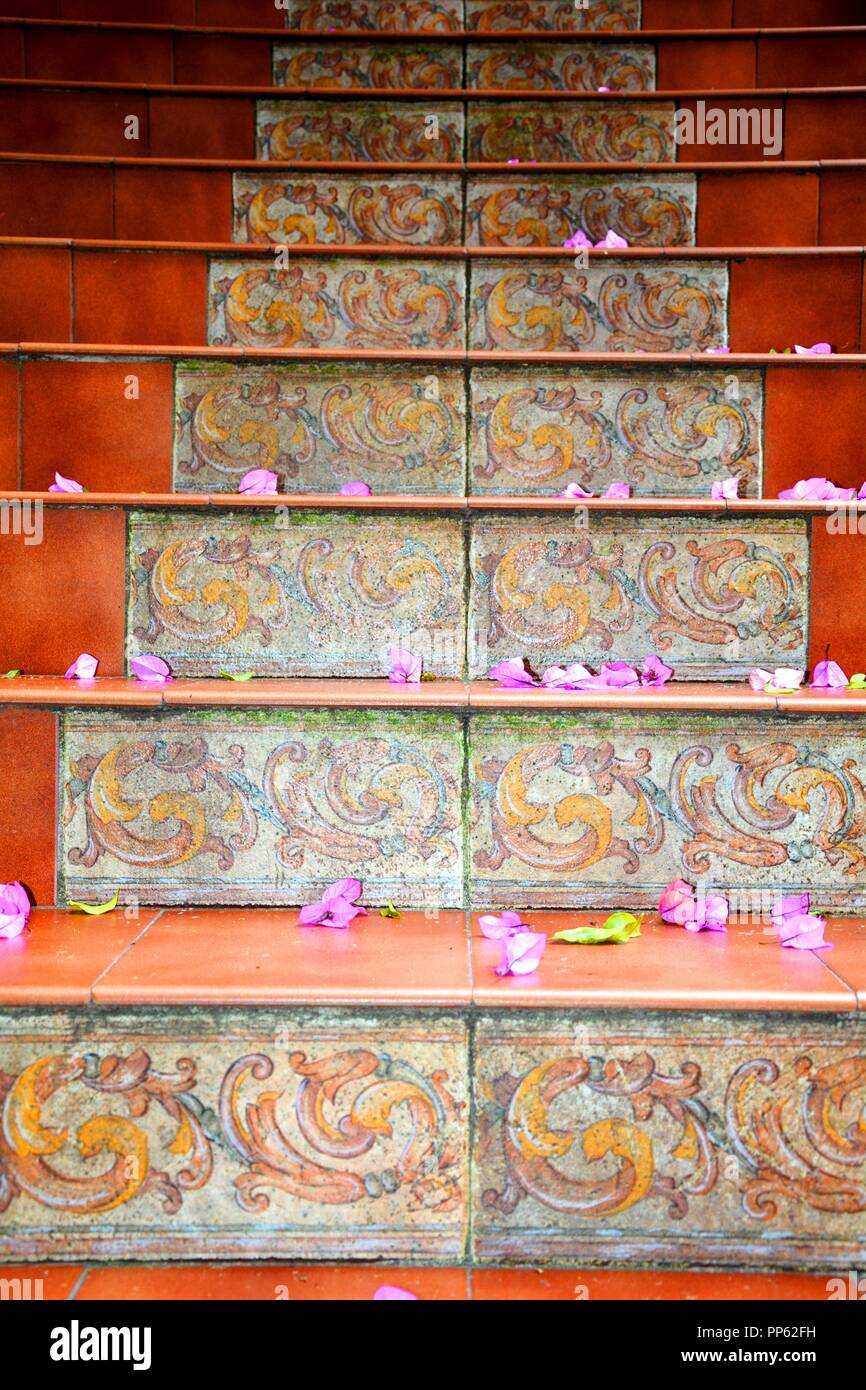Flowers stairs hi-res stock photography and images - Alamy