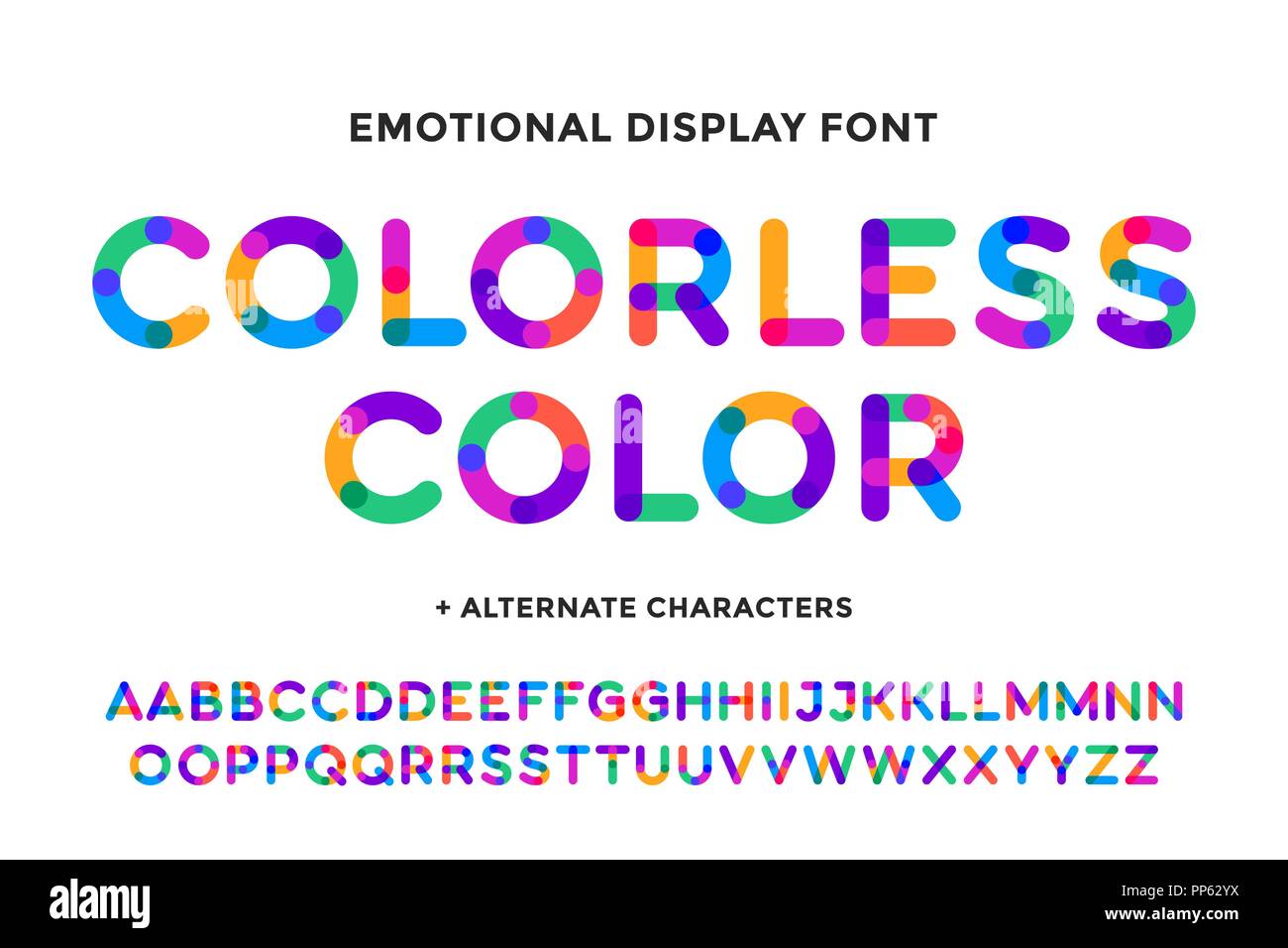 Colorful font. Colorful bright alphabet and font Stock Vector Image ...