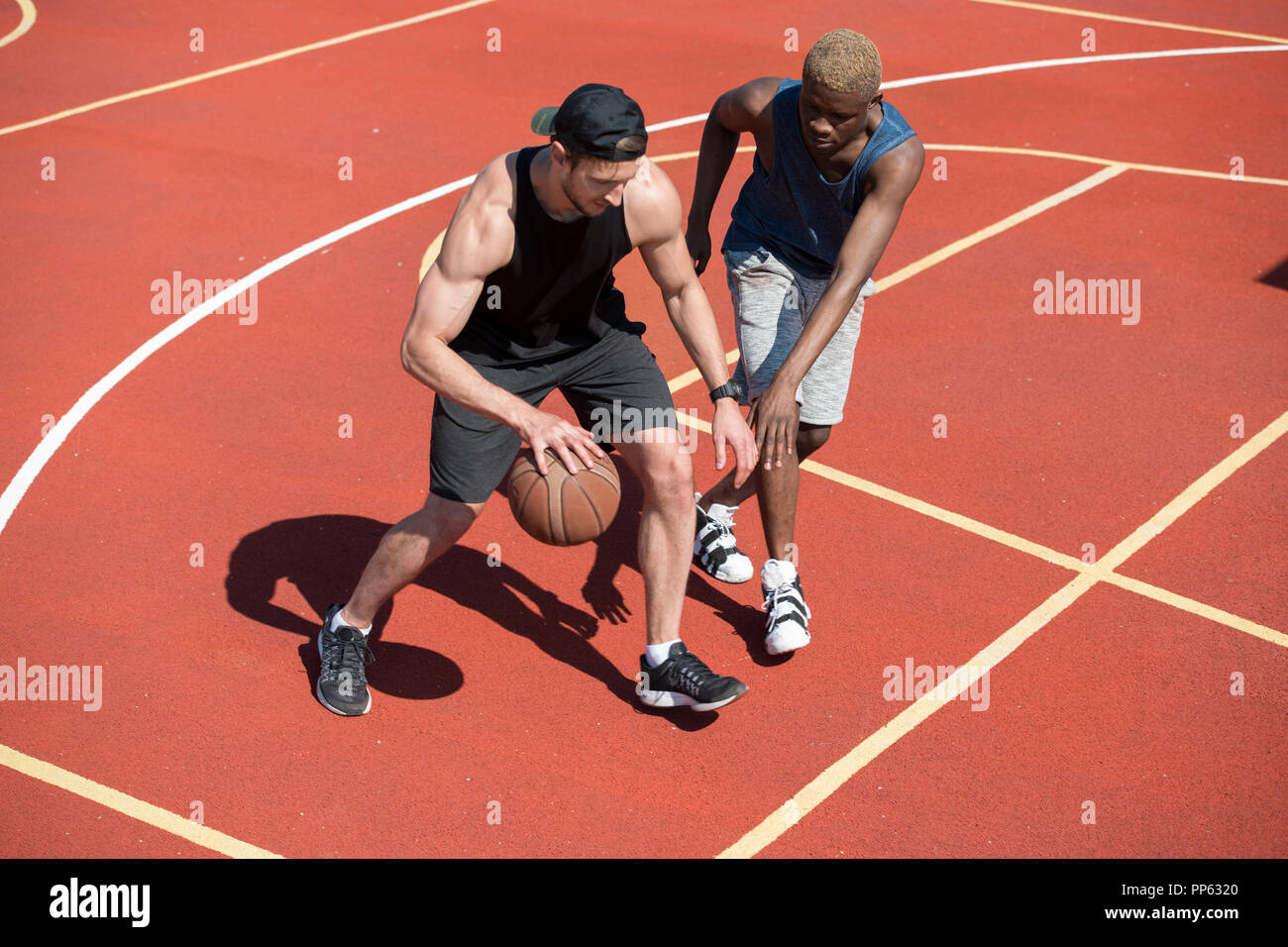 Basketball Training Outdoors Stock Photo - Alamy