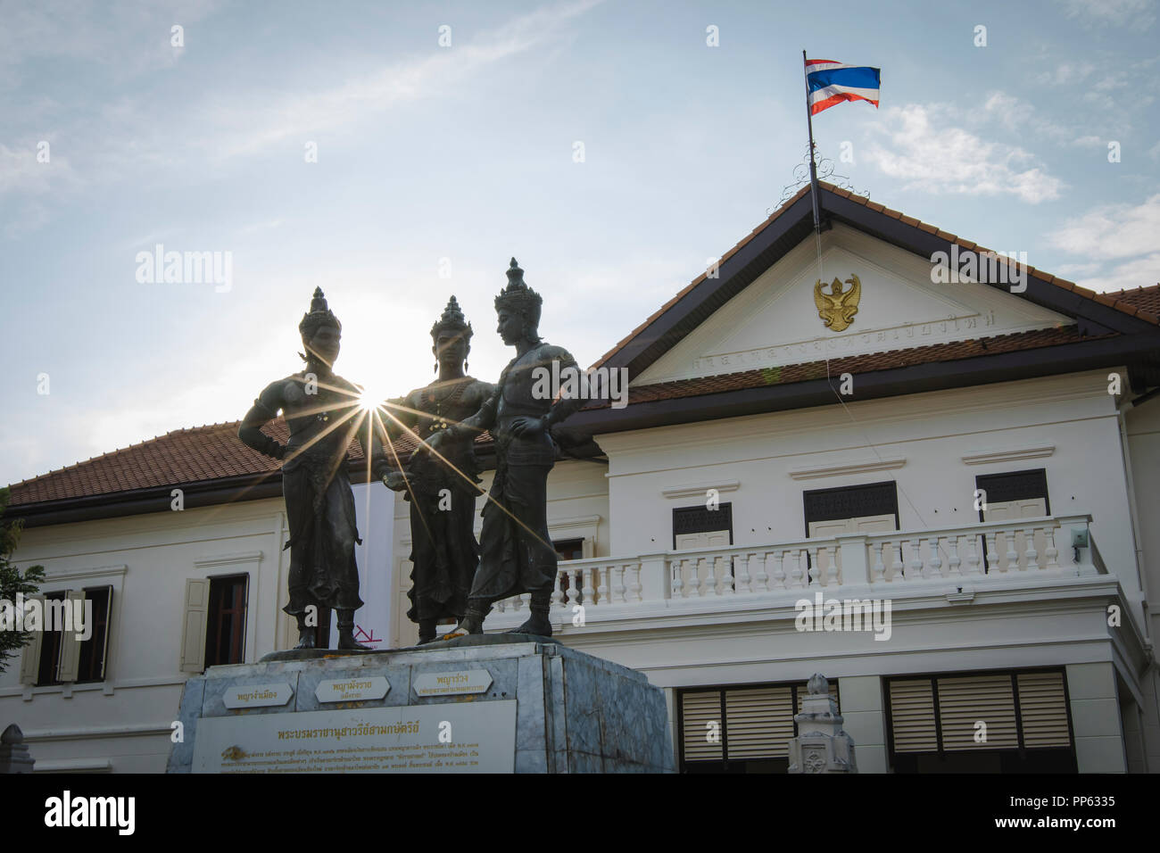 Three Kings Monument Chiang Mai, Thailand Stock Photo - Alamy