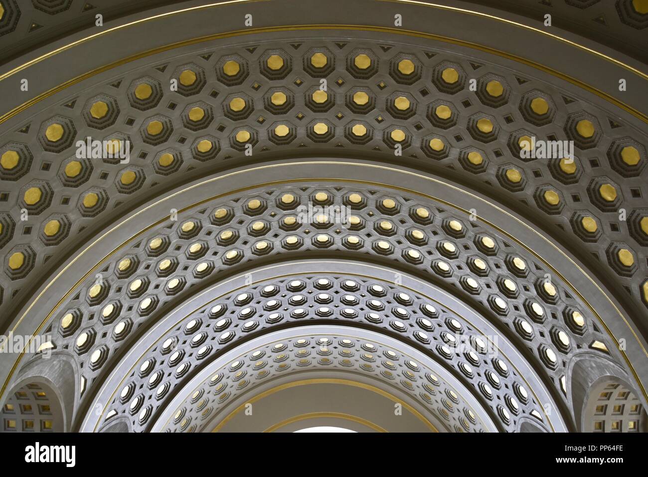The iconic white-washed and golden encrusted atrium/central hall at ...