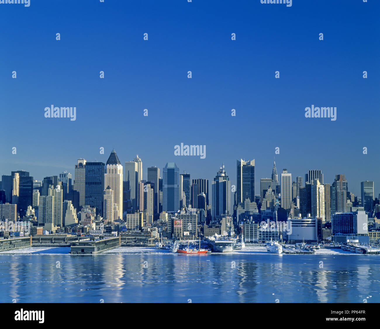 1994 HISTORICAL MIDTOWN SKYLINE HUDSON RIVER MANHATTAN NEW YORK CITY ...