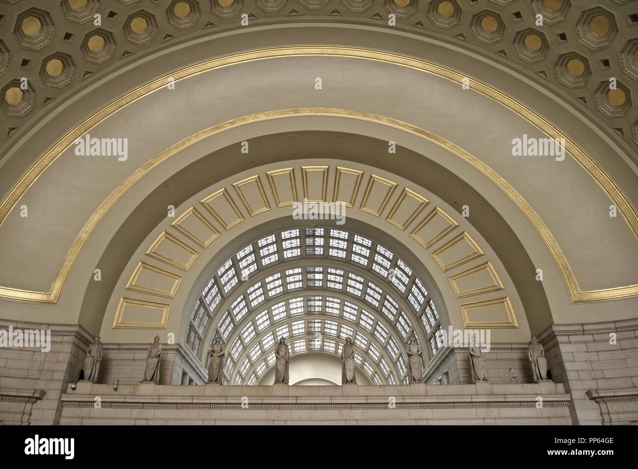 The iconic white-washed and golden encrusted atrium/central hall at ...