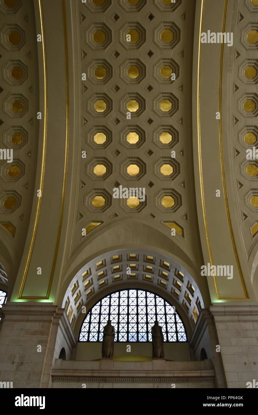 The iconic white-washed and golden encrusted atrium/central hall at ...