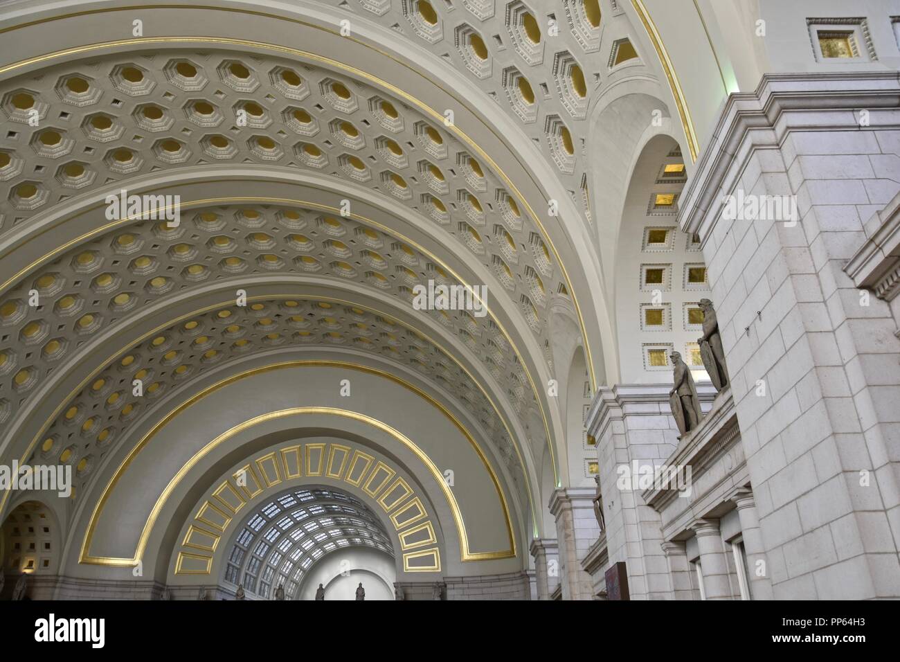 The iconic white-washed and golden encrusted atrium/central hall at ...