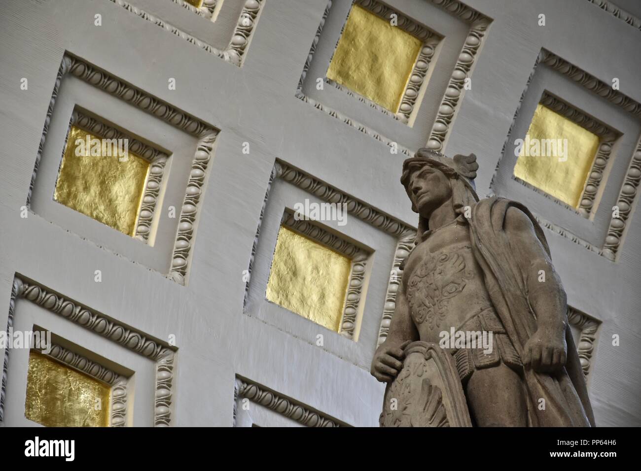 The iconic white-washed and golden encrusted atrium/central hall at ...