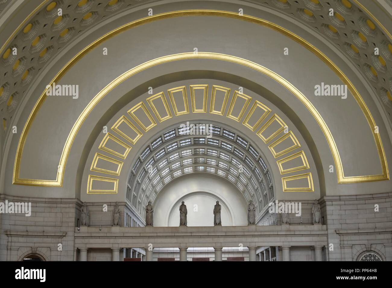 The iconic white-washed and golden encrusted atrium/central hall at ...