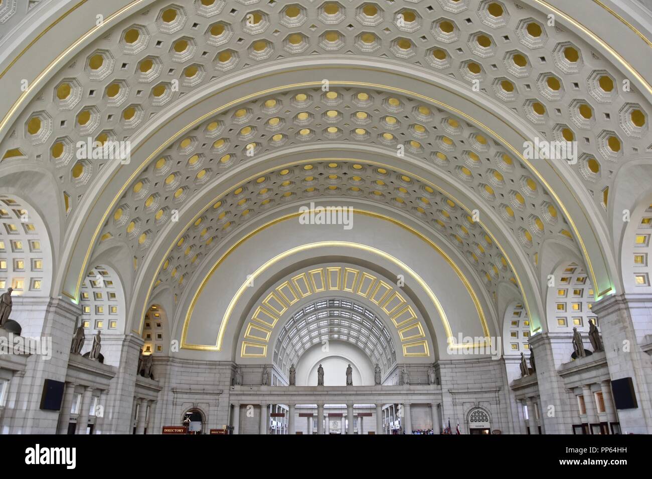 The iconic white-washed and golden encrusted atrium/central hall at ...