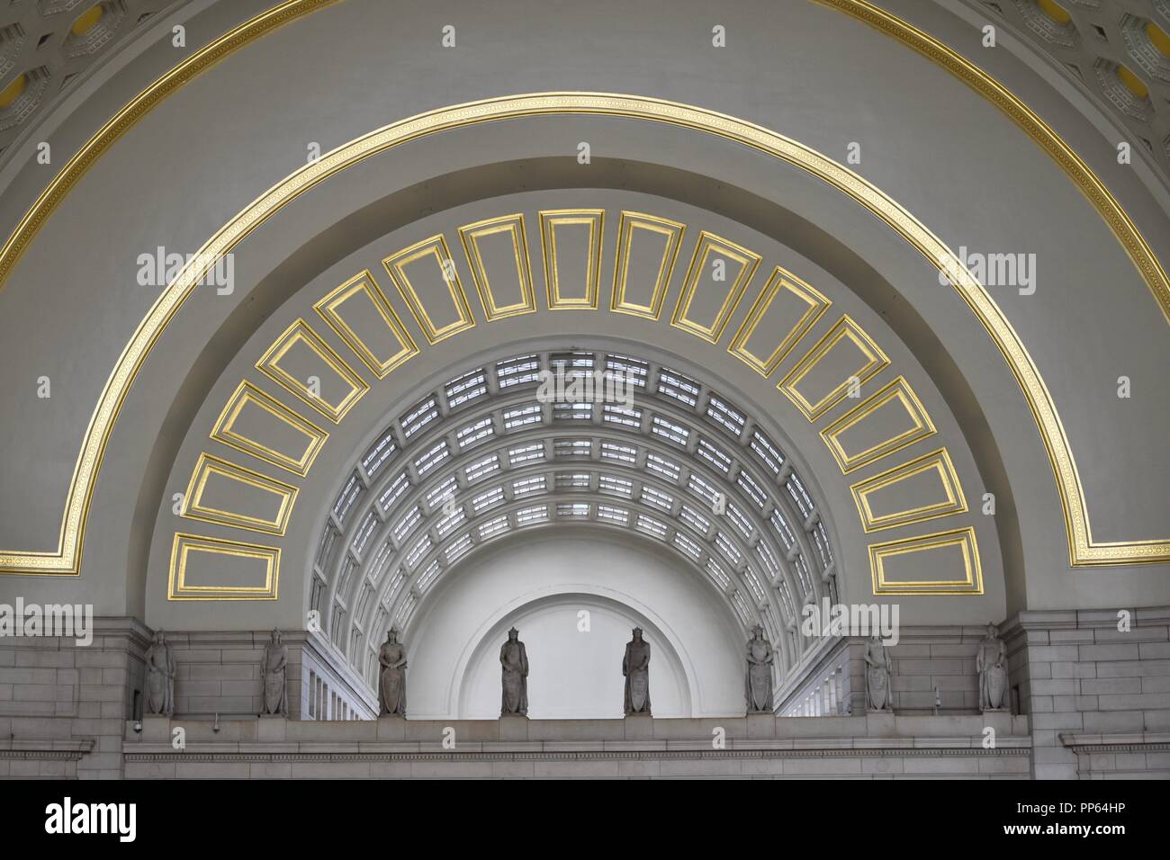 The iconic white-washed and golden encrusted atrium/central hall at ...