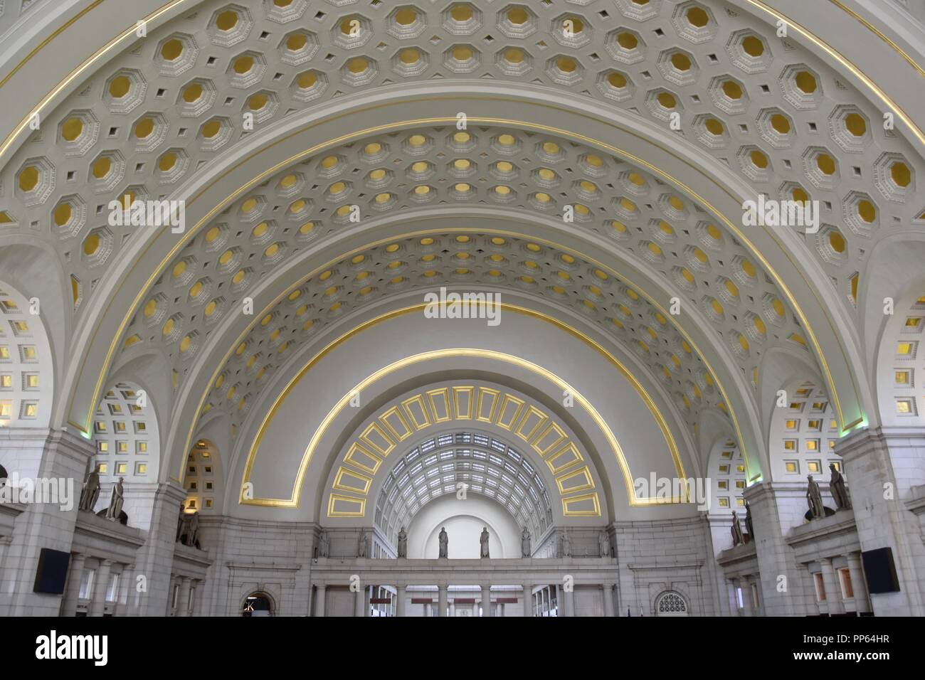 The iconic white-washed and golden encrusted atrium/central hall at ...