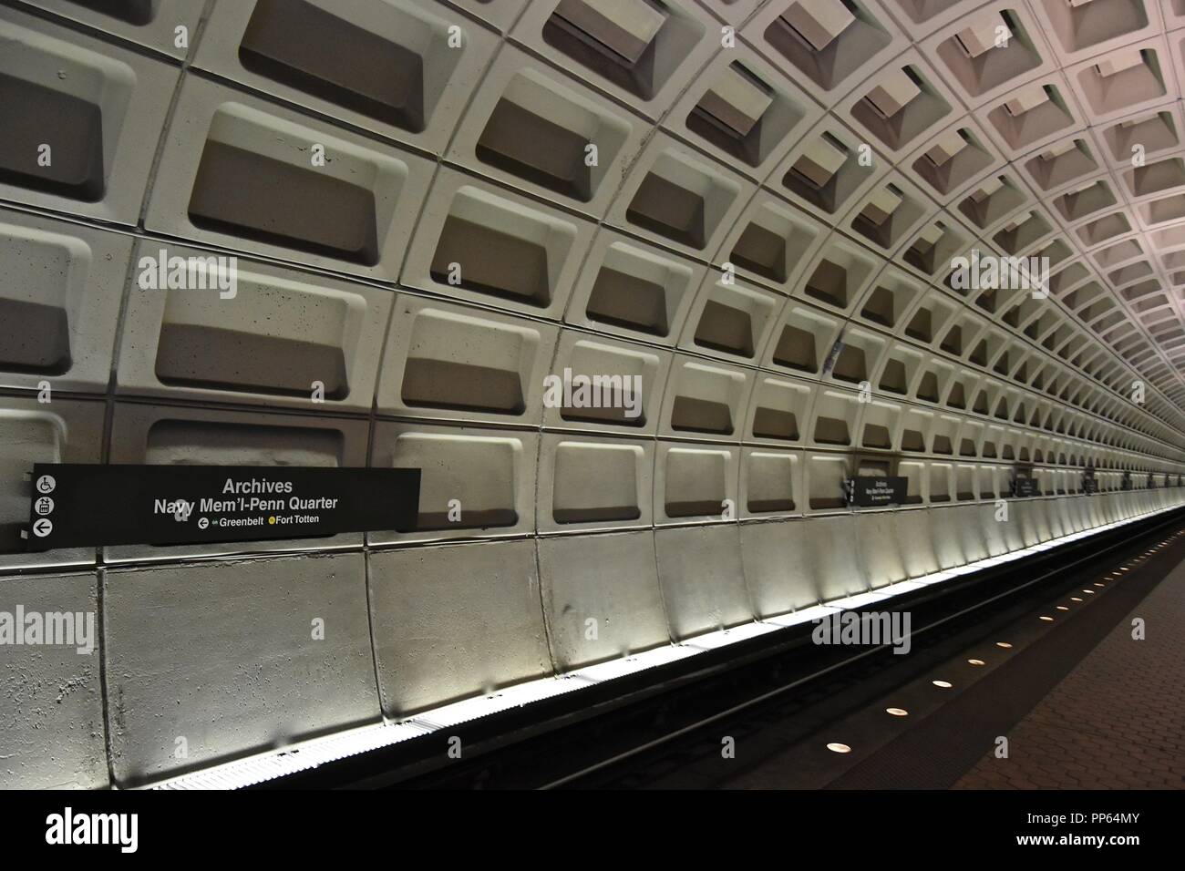 Site of the iconic Brutalist D.C. Metro Stock Photo - Alamy