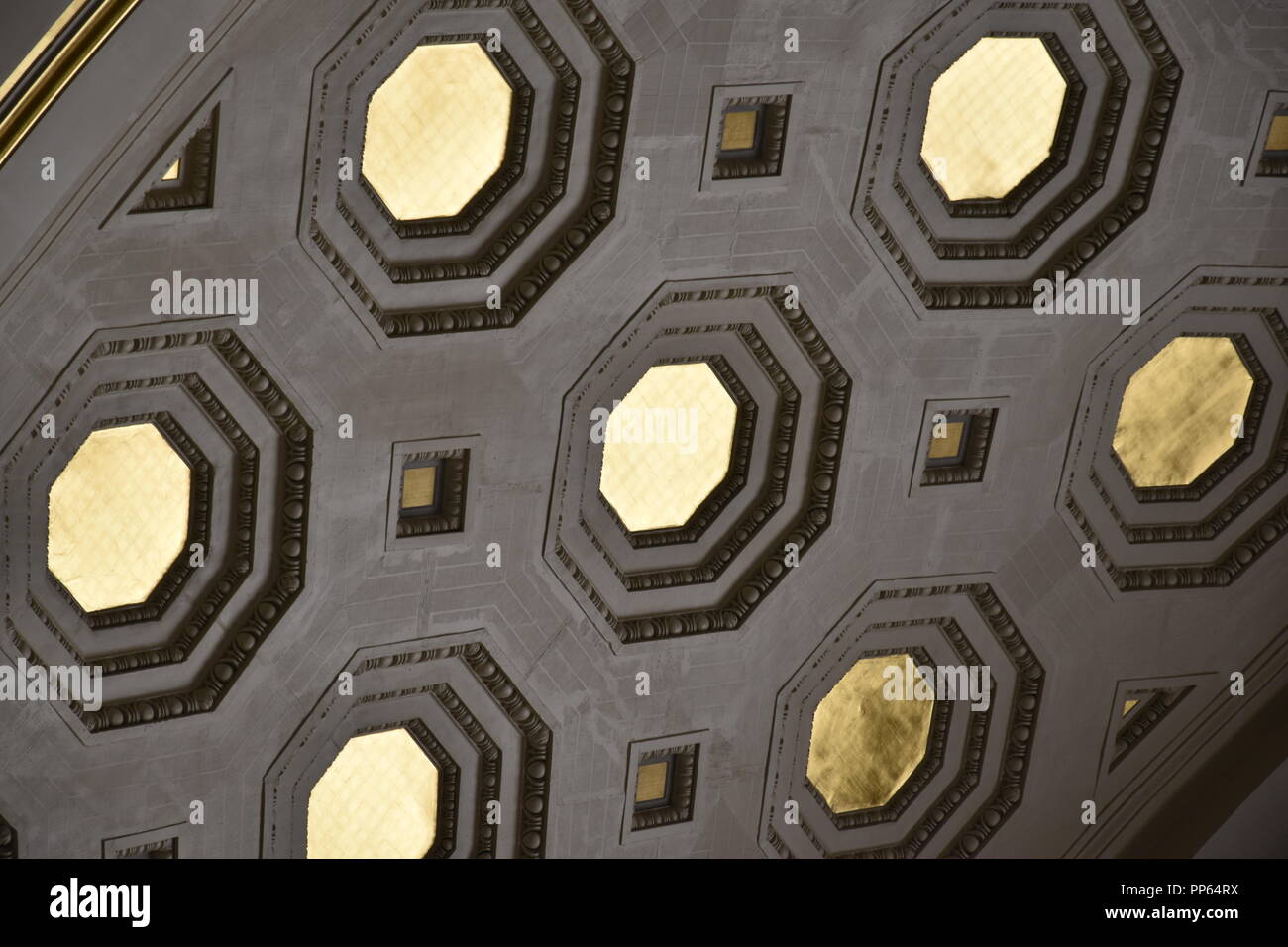 The iconic white-washed and golden encrusted atrium/central hall at ...