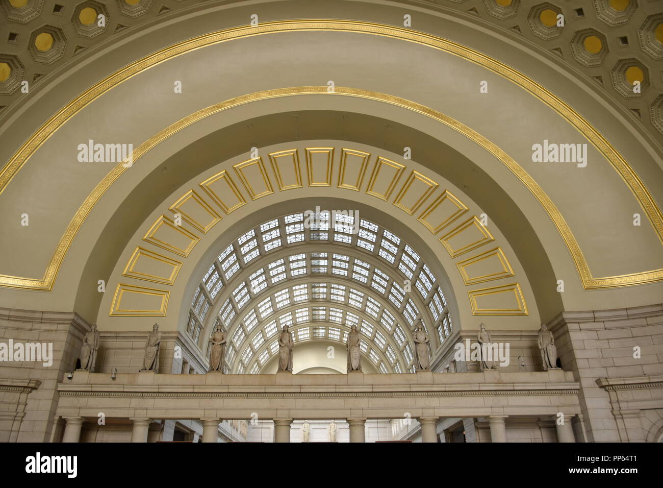The iconic white-washed and golden encrusted atrium/central hall at ...