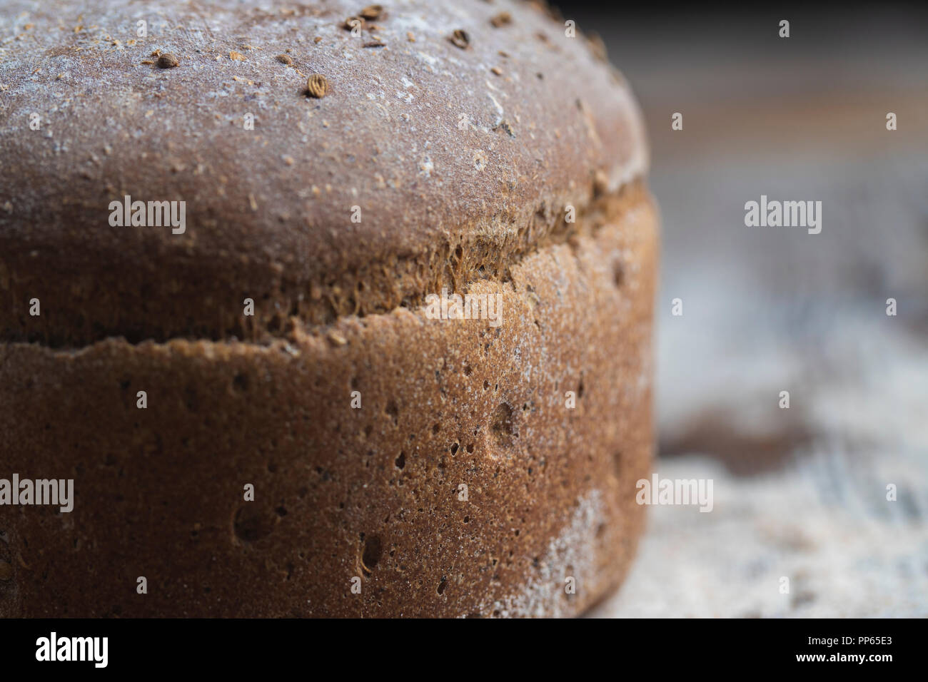 Healthy whole wheat bread - close up with shallow depth of field Stock ...