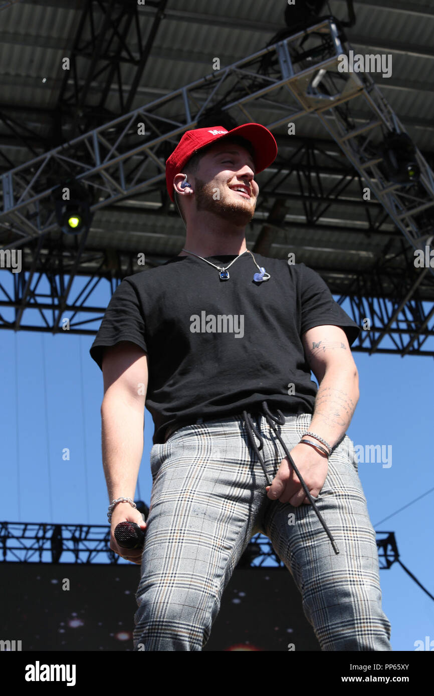 Andrew Bazzi performs onstage at the 2018 iHeartRadio Music Festival Daytime Stage on September ...