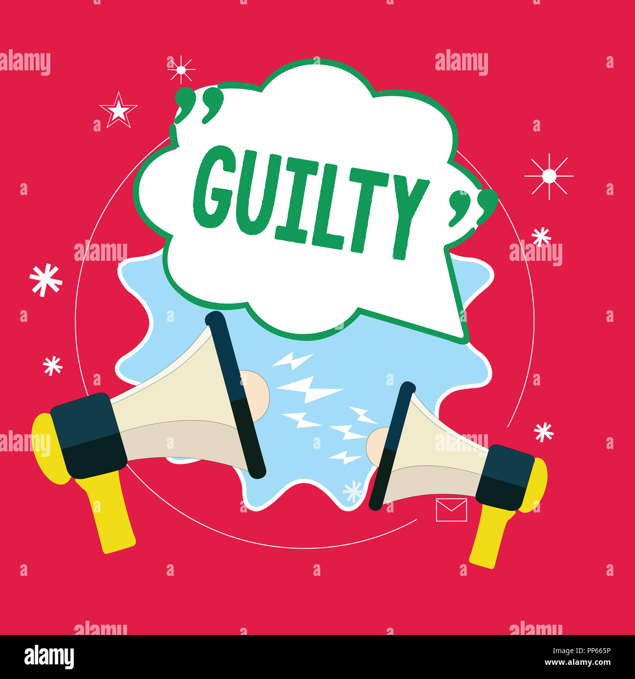 Handwriting text Guilty. Concept meaning culpable of or responsible for ...