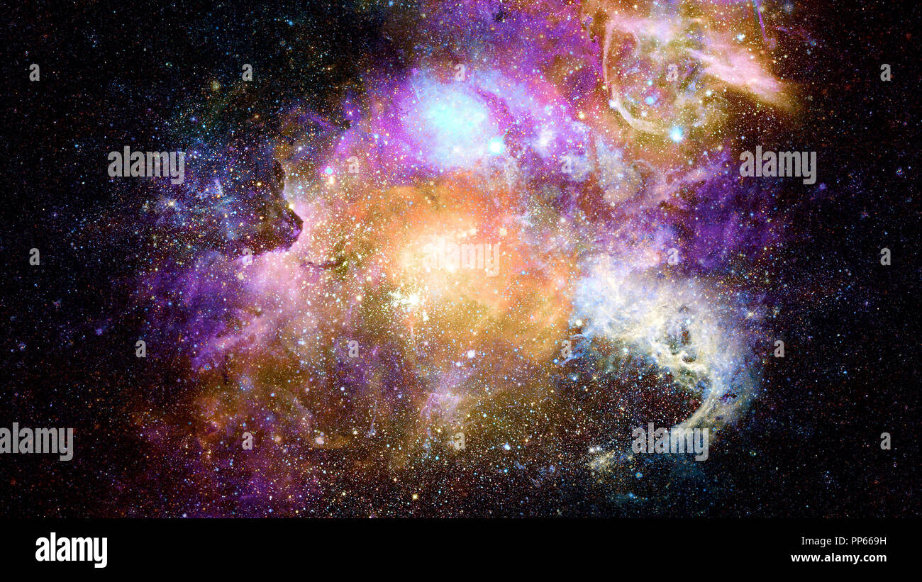 Nebula and galaxy in space. Solar system. Elements of this image ...
