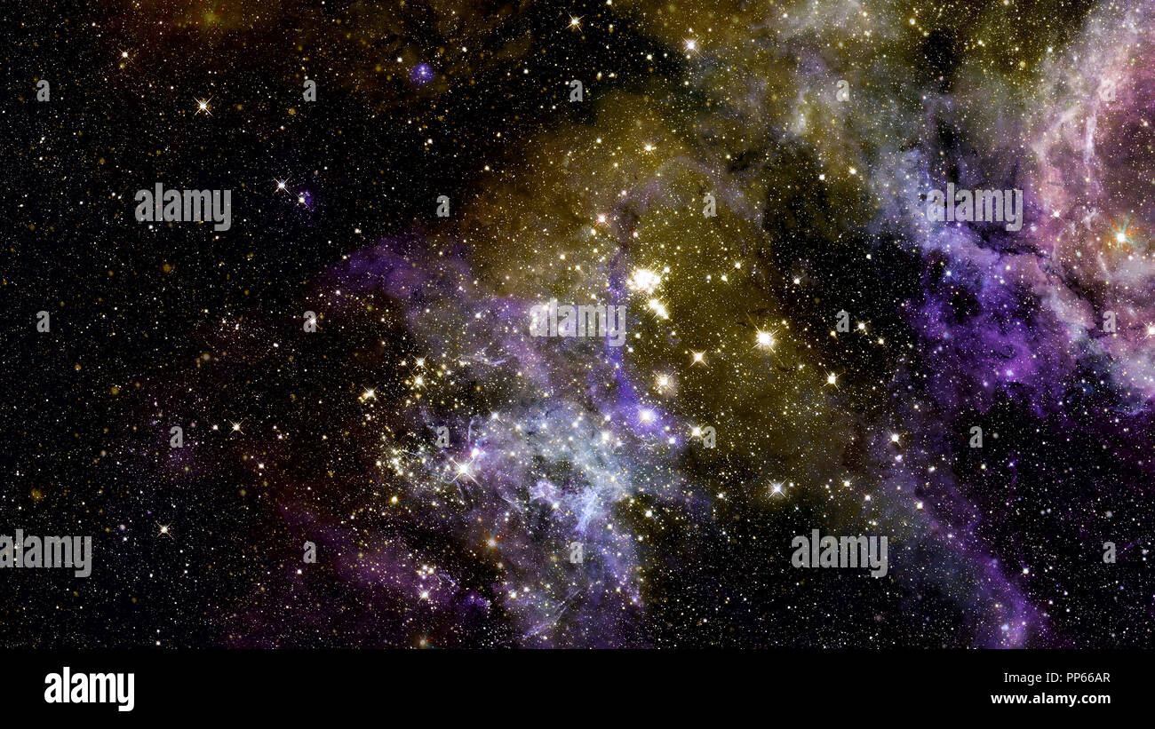 Dark nebula and stars in space. Starry sky. Elements of this image ...